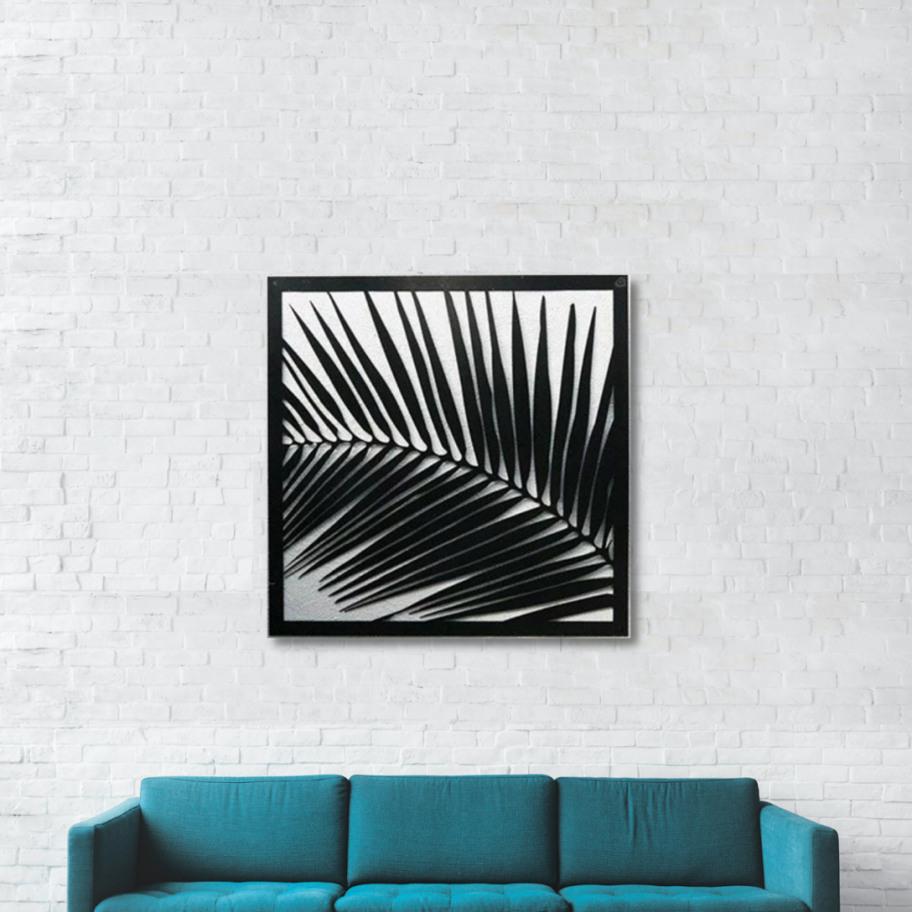 Palm Leaf Frond Decorative Screen for Indoor & Outdoor