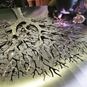 3D Tree - Stainless Steel - Iron Bark Metal Design