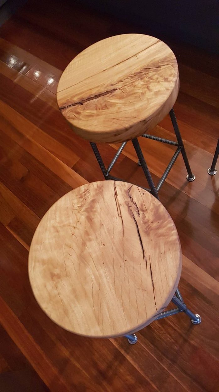 Bespoke Bar Stools - Iron Bark Metal Design