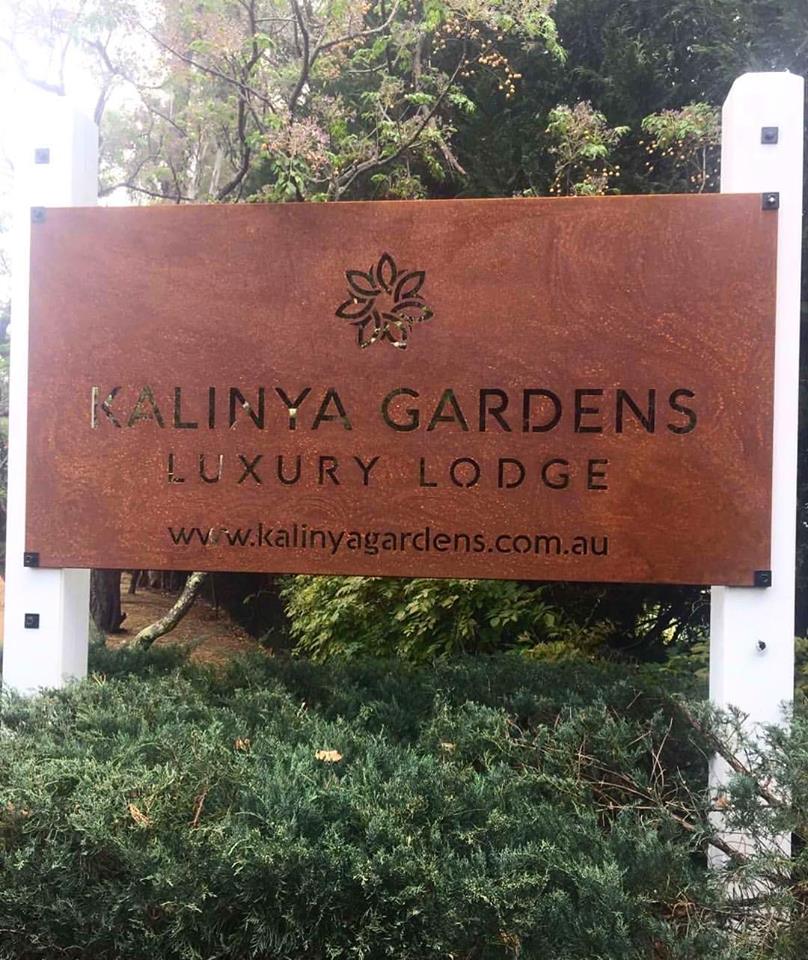 Kalinya Gardens - Signage - Iron Bark Metal Design