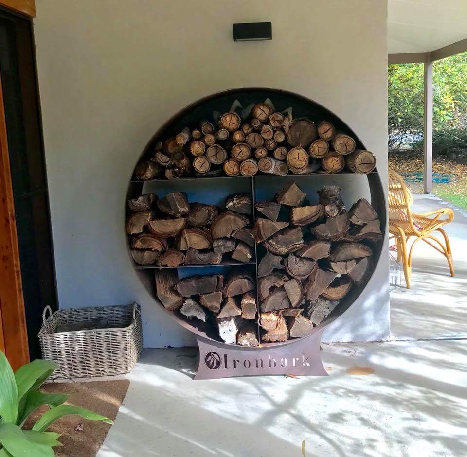 Ironbark Wood Stacker - Iron Bark Metal Design