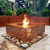 Ironbark Firebox, Square Shape, Steel Firepit - Ironbark Metal Design