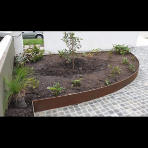 Corten Steel Garden Edging 200mm High - Iron Bark Metal Design