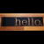 Hello Word Metal Sign, Front Door Decor - Iron Bark Metal Design