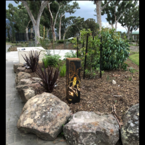 Square Light Tower - Iron Bark Metal Design