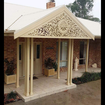 Gable Decorative Infill - Iron Bark Metal Design
