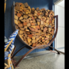 Cradle Log Rack, Steel Firewood Storage Log Holder - Ironbark Metal Design