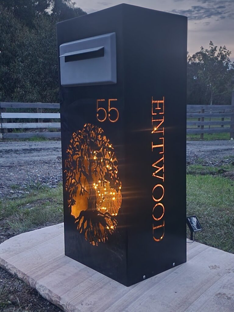 Standard Letterbox - Powder coated aluminium with perspex. Silver mail ...