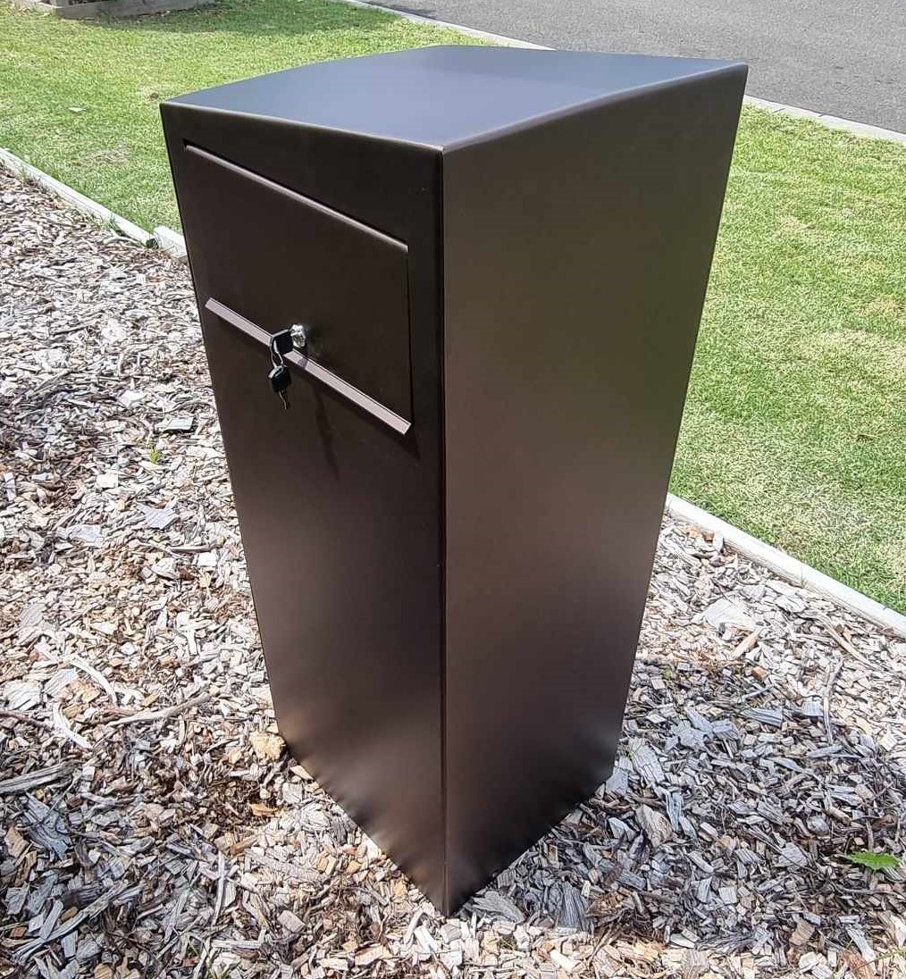 Letter box - Rear opening - Iron Bark Metal Design