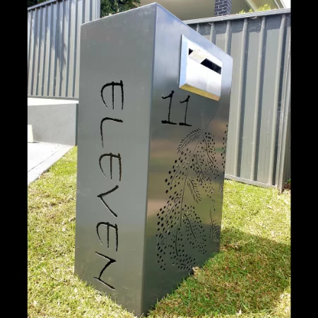 Wide Form Letterbox, In Powder Coated Aluminium or Cor-Ten Steel